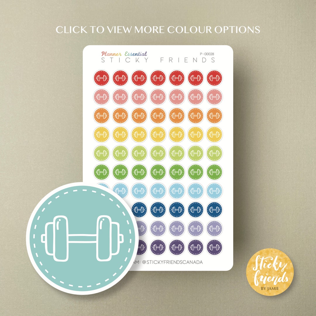 Weight Lifting Sticker | Dumbbell Exercise Gym Bujo Sticker Sheet ...