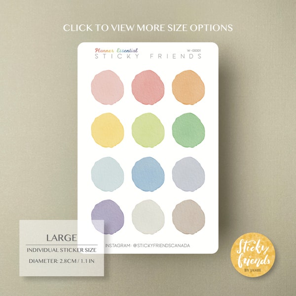 Watercolour Stickers - Etsy