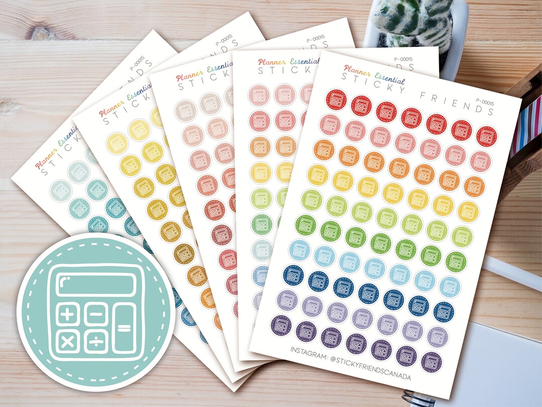 Budget Icon Sticker Sheet | Personal Finance Calculator Bujo Icon ...