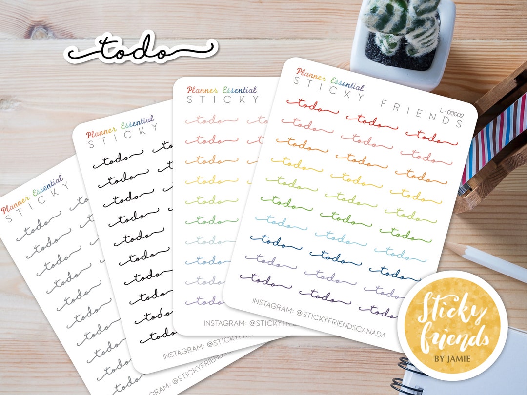 TO DO Header Sticker Planner Essential Sticker Functional - Etsy