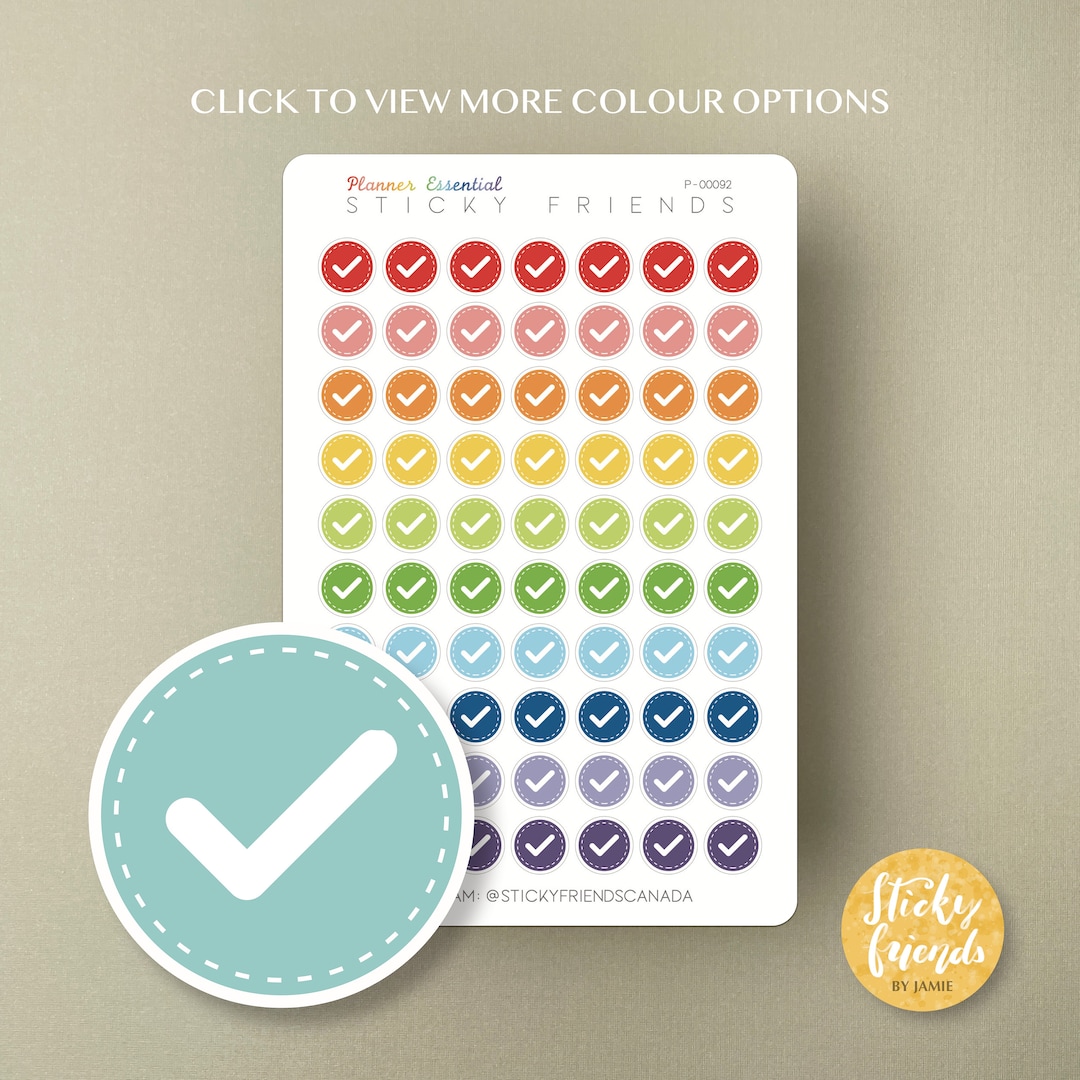 Check Mark | Tick Verified Approved Completed Sticker Sheet Bullet 