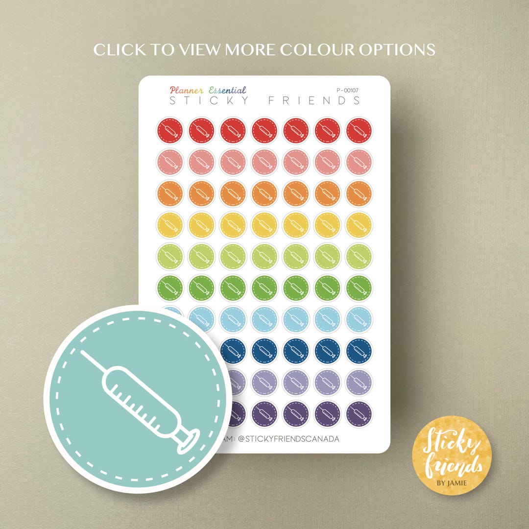 Injection | Needle Medication Planner Icon Stickers - Etsy