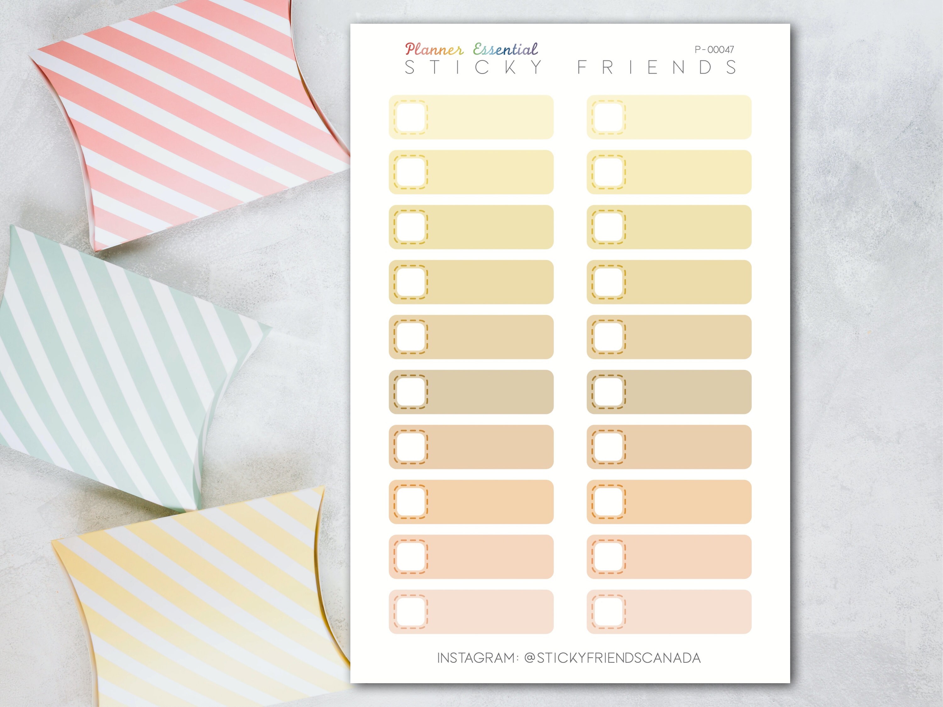 Check List Stickers Checkbox Sheet Pack Rainbow Stickers Sheet - Etsy