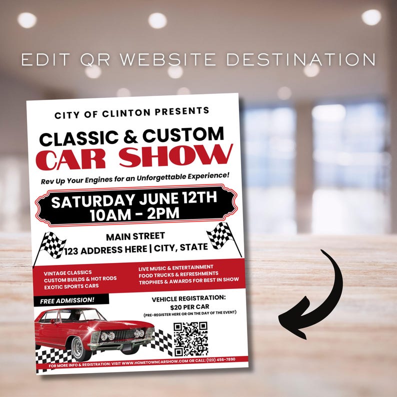 Car Show Flyer, Classic Car Show Flyer, Flyer Template, Car Show ...