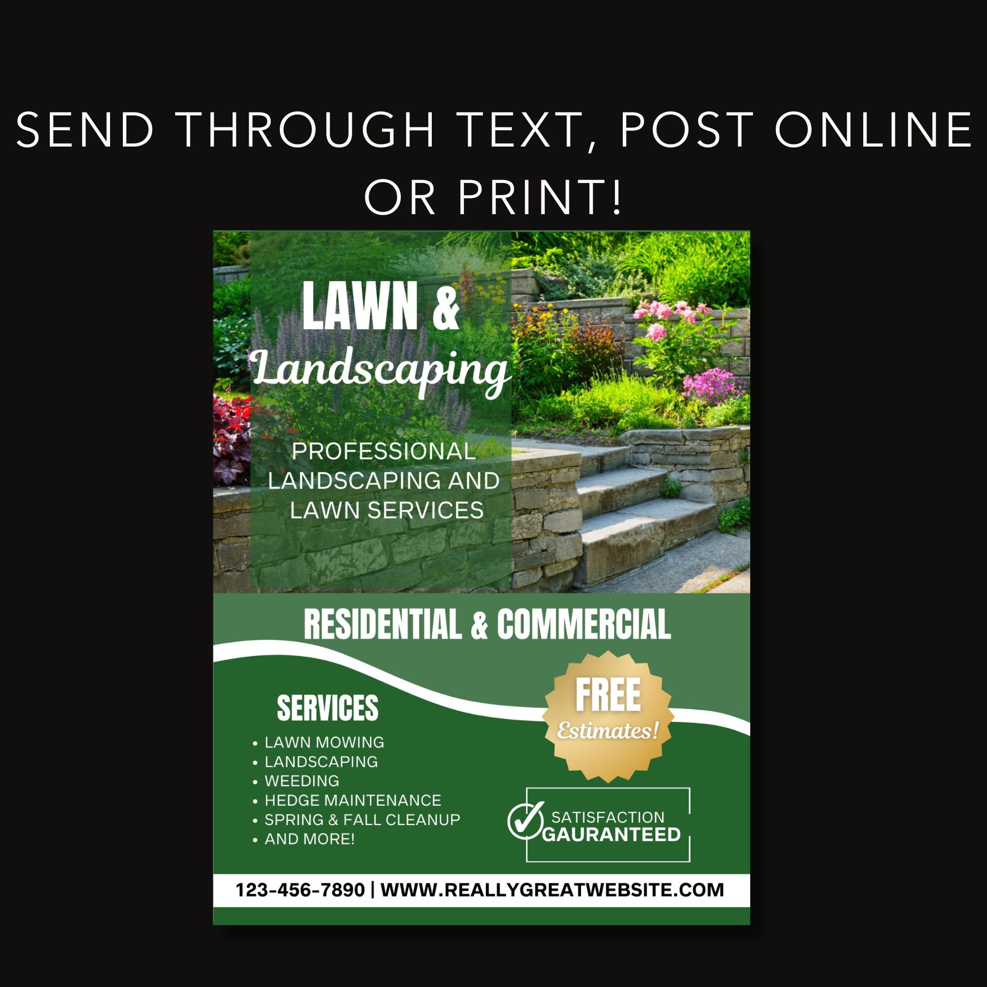Landscaping Flyer, Lawn Care Flyer, Lawn Flyer Template, Landscaping ...
