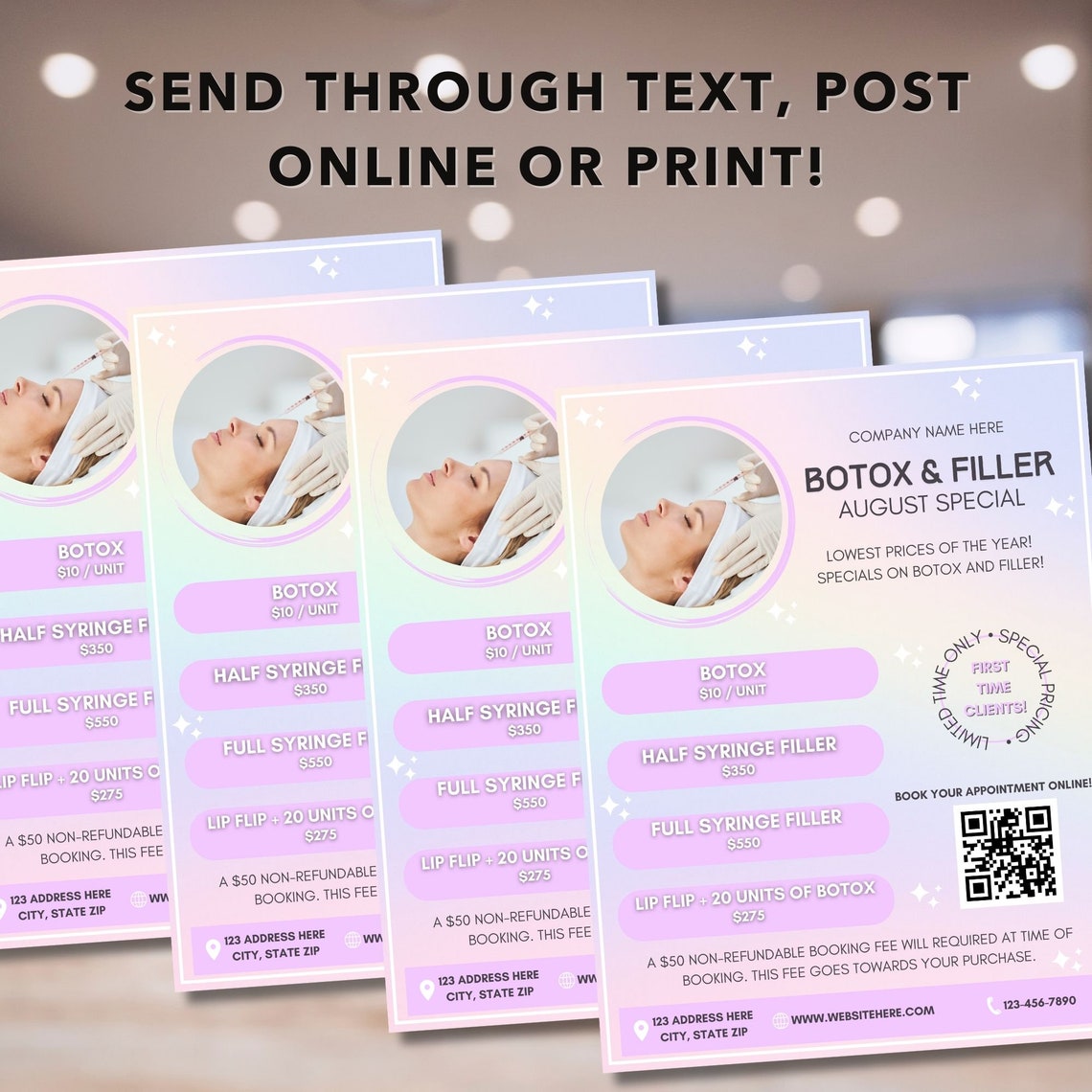 Botox and Filler Flyer, Injectables Flyer, Med Spa Flyer, Med Spa ...