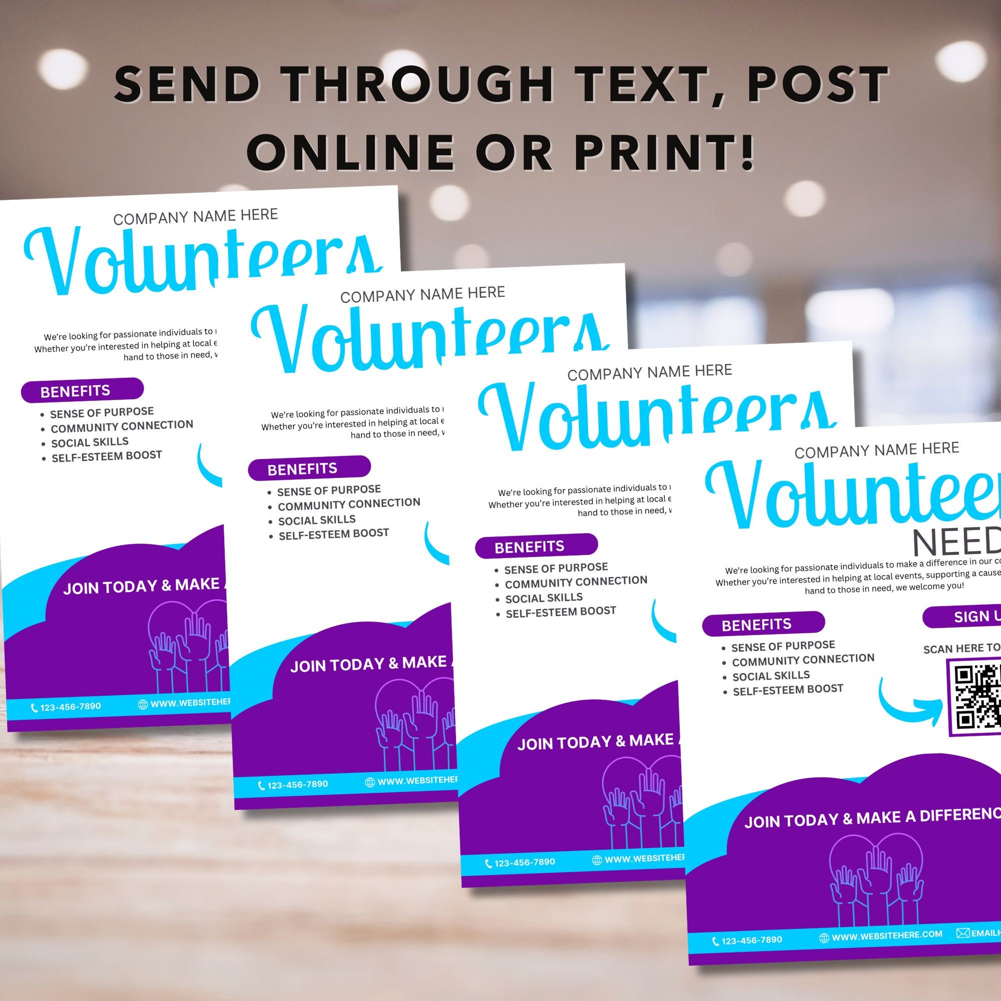 Volunteers Needed Flyer, Volunteer Flyer, Editable Flyer, Sign up Flyer ...