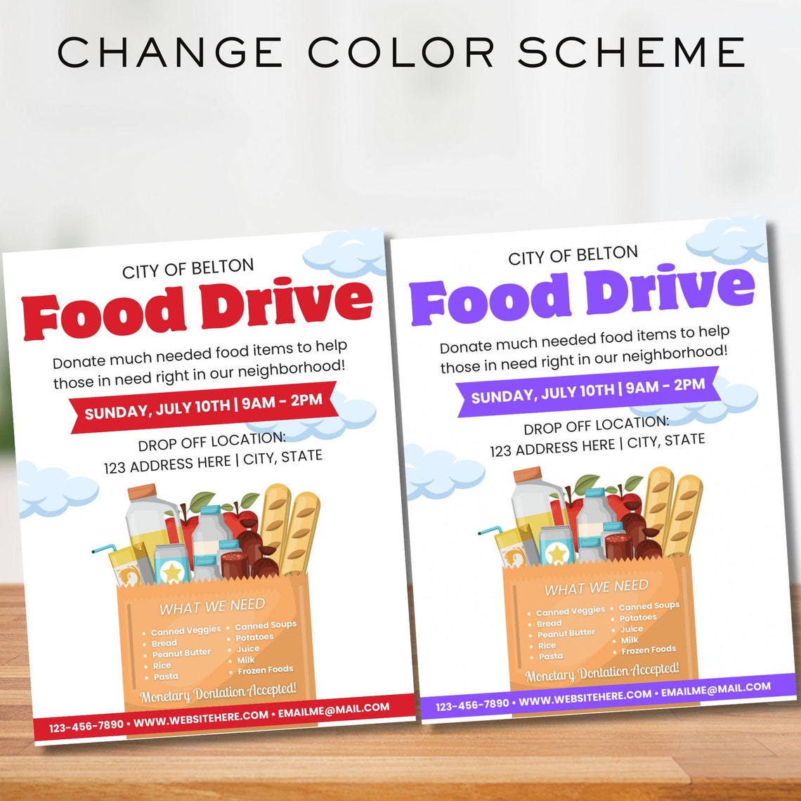 Food Drive Flyer, Food Donation Flyer, Food Pantry Flyer, Food Drive ...