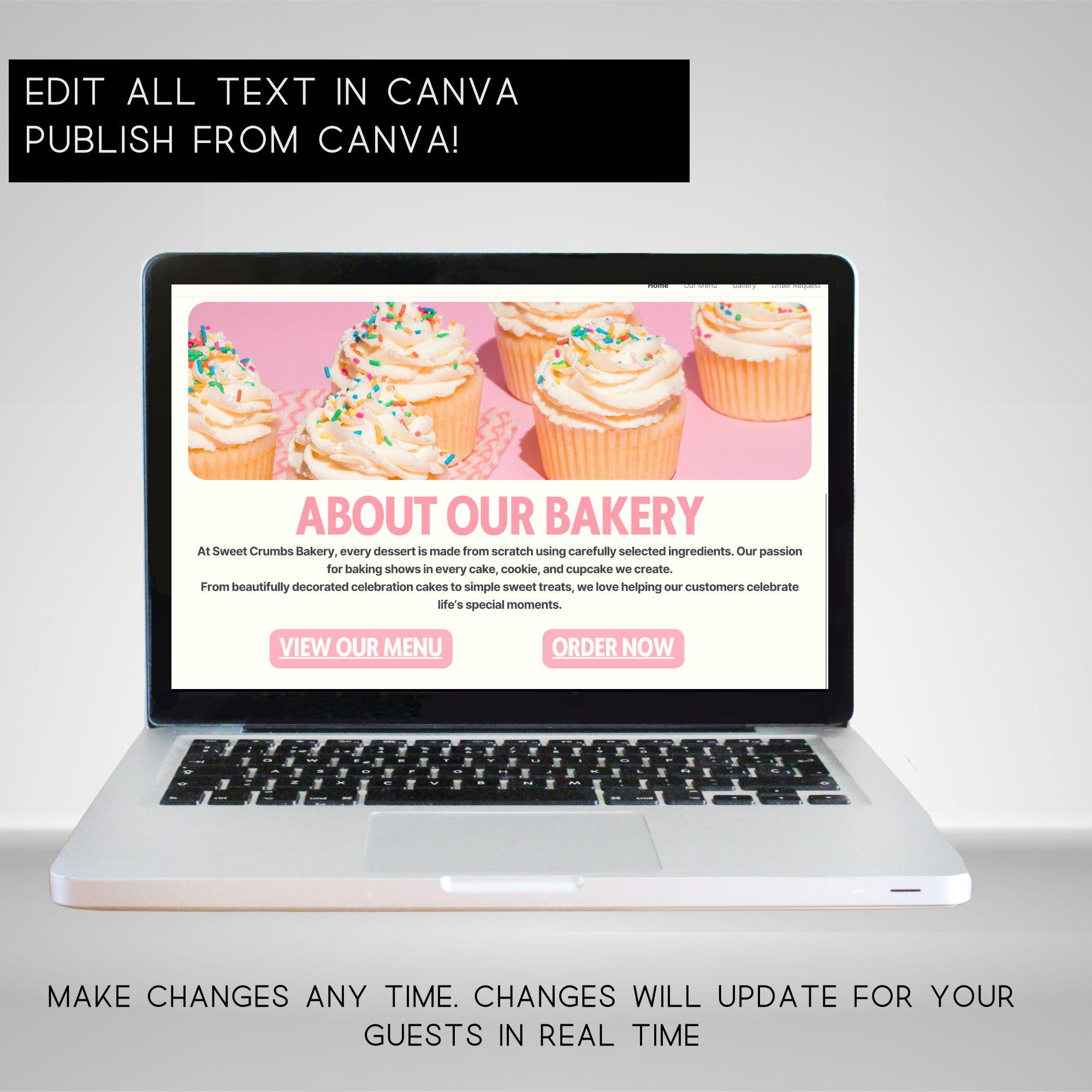 Bakery Website Template | Editable Baking Business Website | Bakery ...