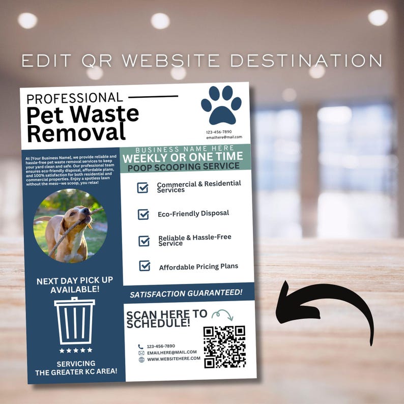 Poop Scooping Service Flyer, Poop Scooper Flyer, Poo Clean up Flyer ...