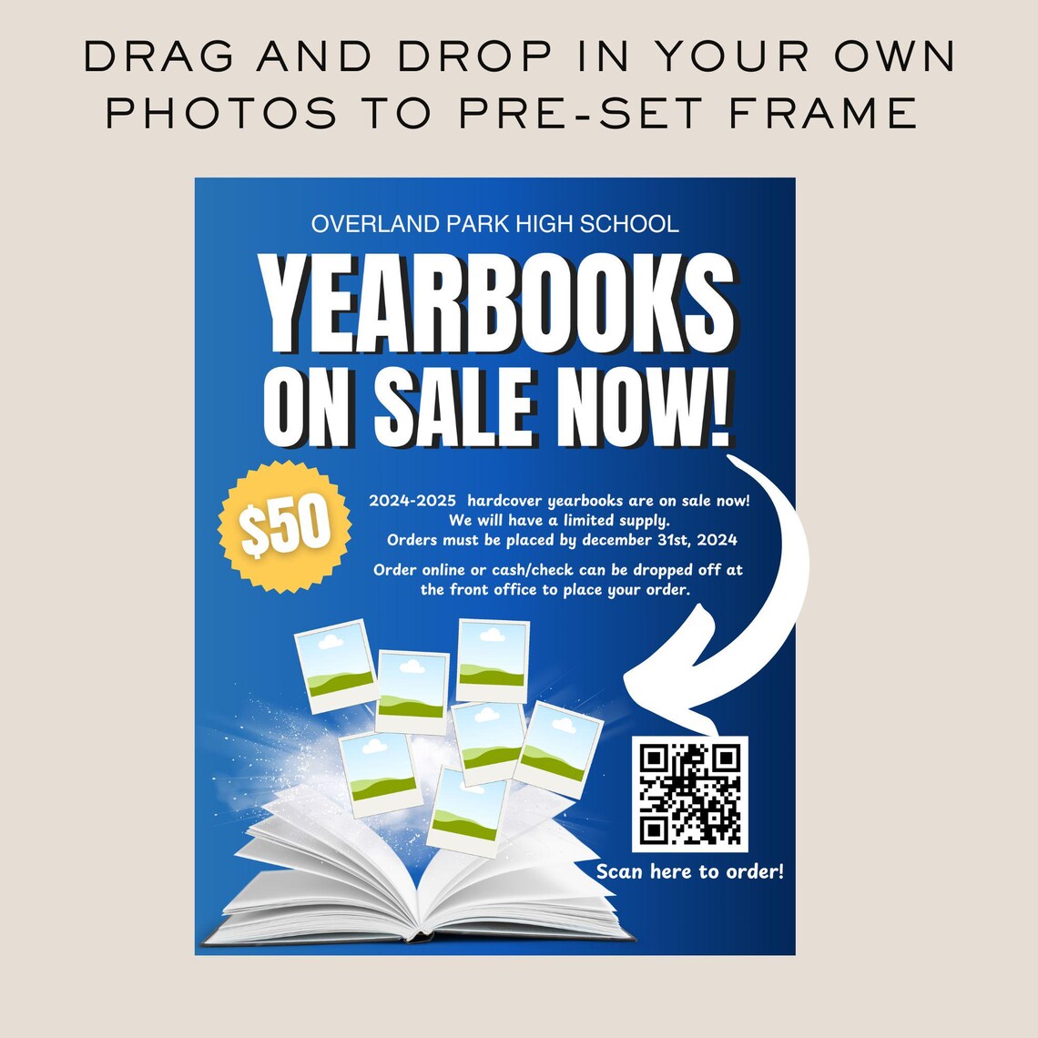 Yearbook Sale Flyer, Yearbook Order Form, Yearbook Books on Sale Flyer ...