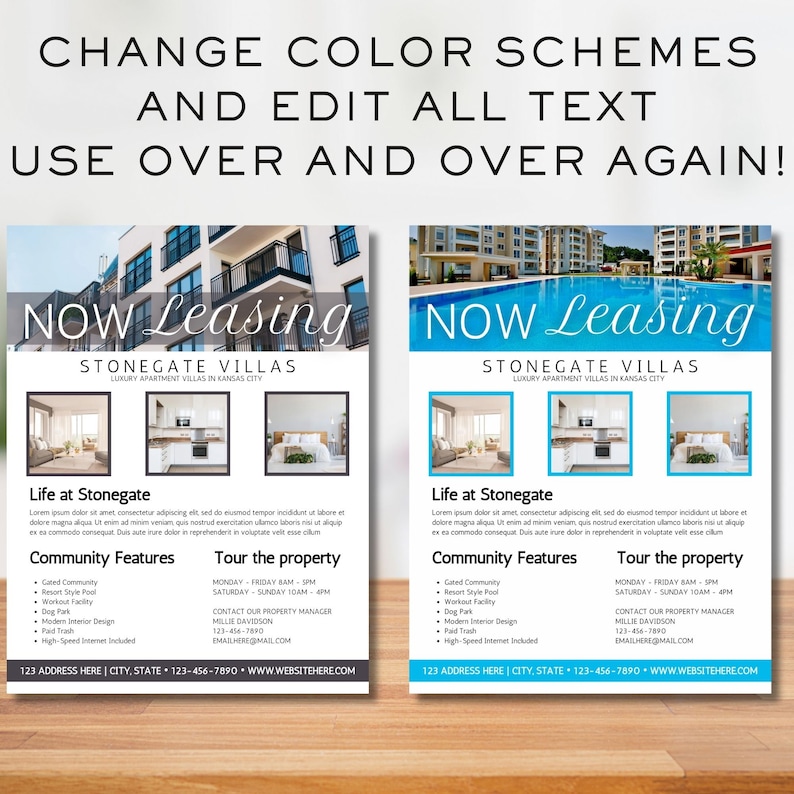 Apartment for Rent Flyer, Now Leasing Flyer, Home for Rent ...