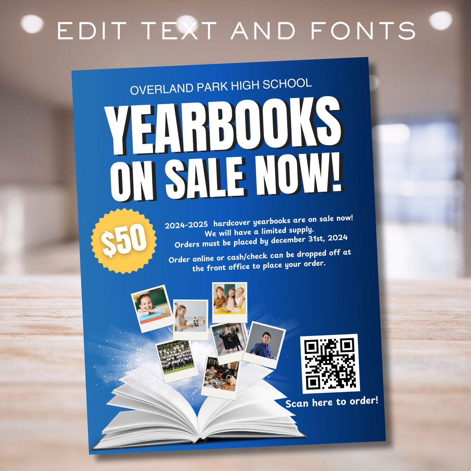 Yearbook Sale Flyer, Yearbook Order Form, Yearbook Books on Sale Flyer ...