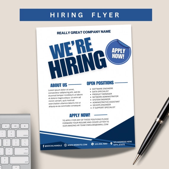 Now Hiring Blue