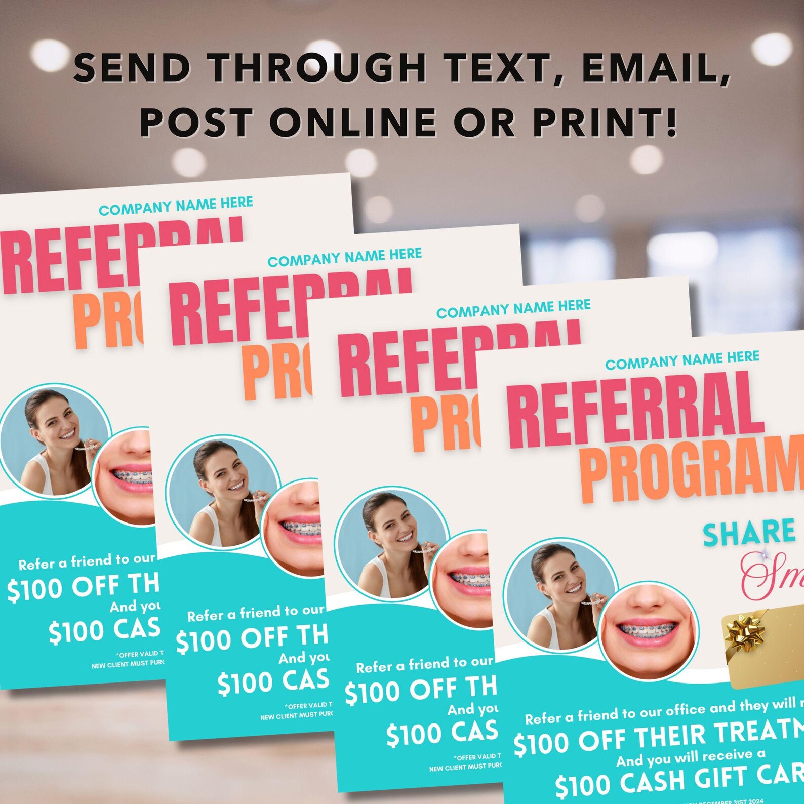 Editable Referral Flyer, Refer a Friend Flyer, Refer Business Flyer ...