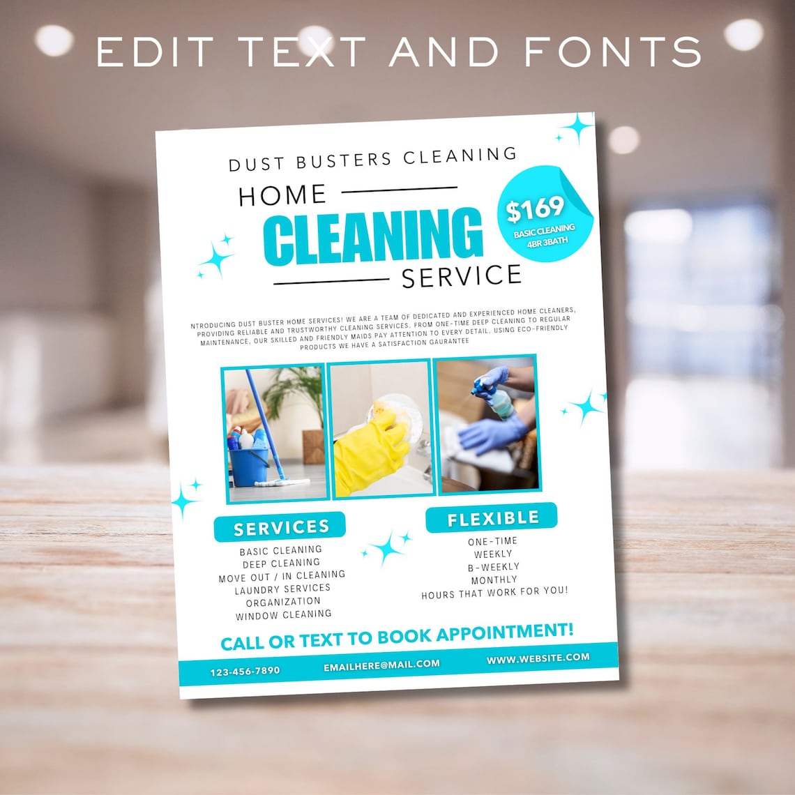 Home Cleaning Service Flyer, Maid Service Flyer, Cleaning Business ...