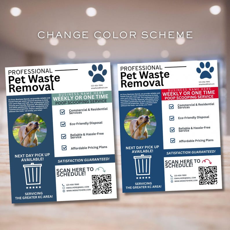 Poop Scooping Service Flyer, Poop Scooper Flyer, Poo Clean up Flyer ...