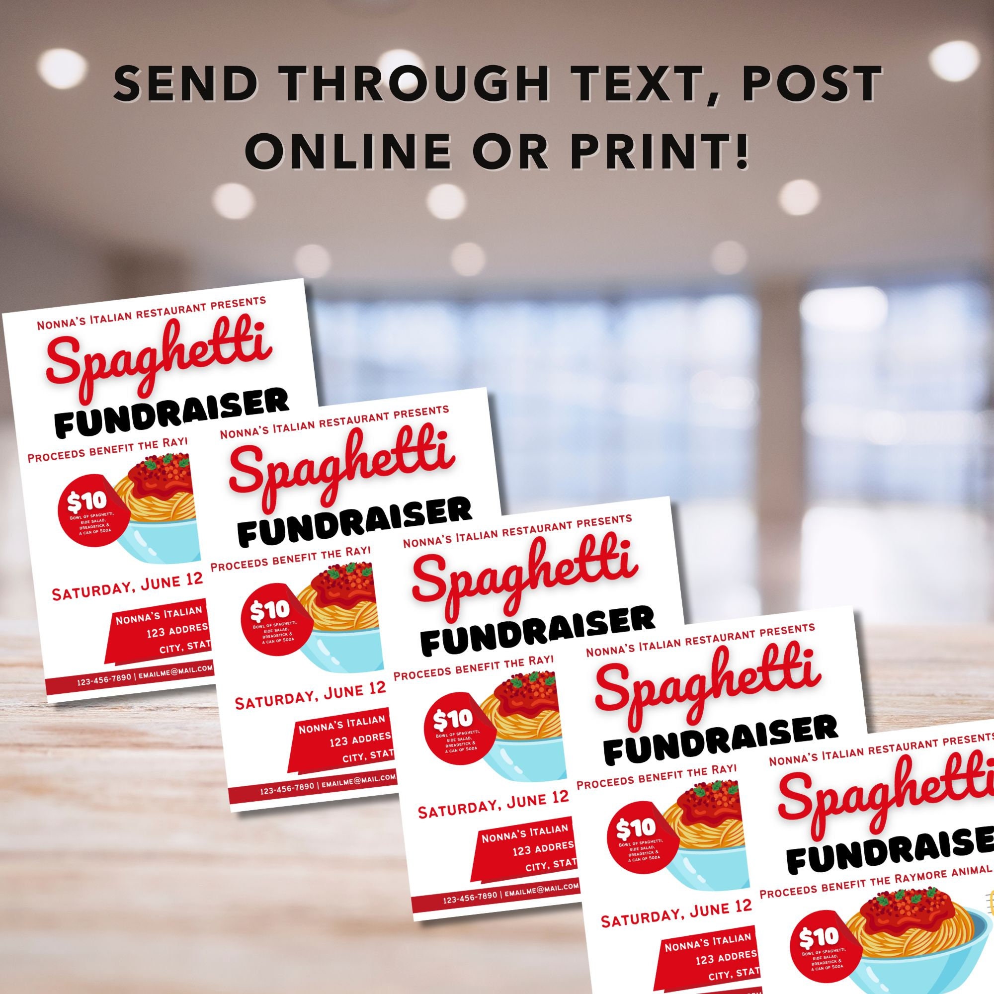 SPAGHETTI Fundraiser Flyer, Spaghetti Sale, Spaghetti Flyer, Fundraiser ...