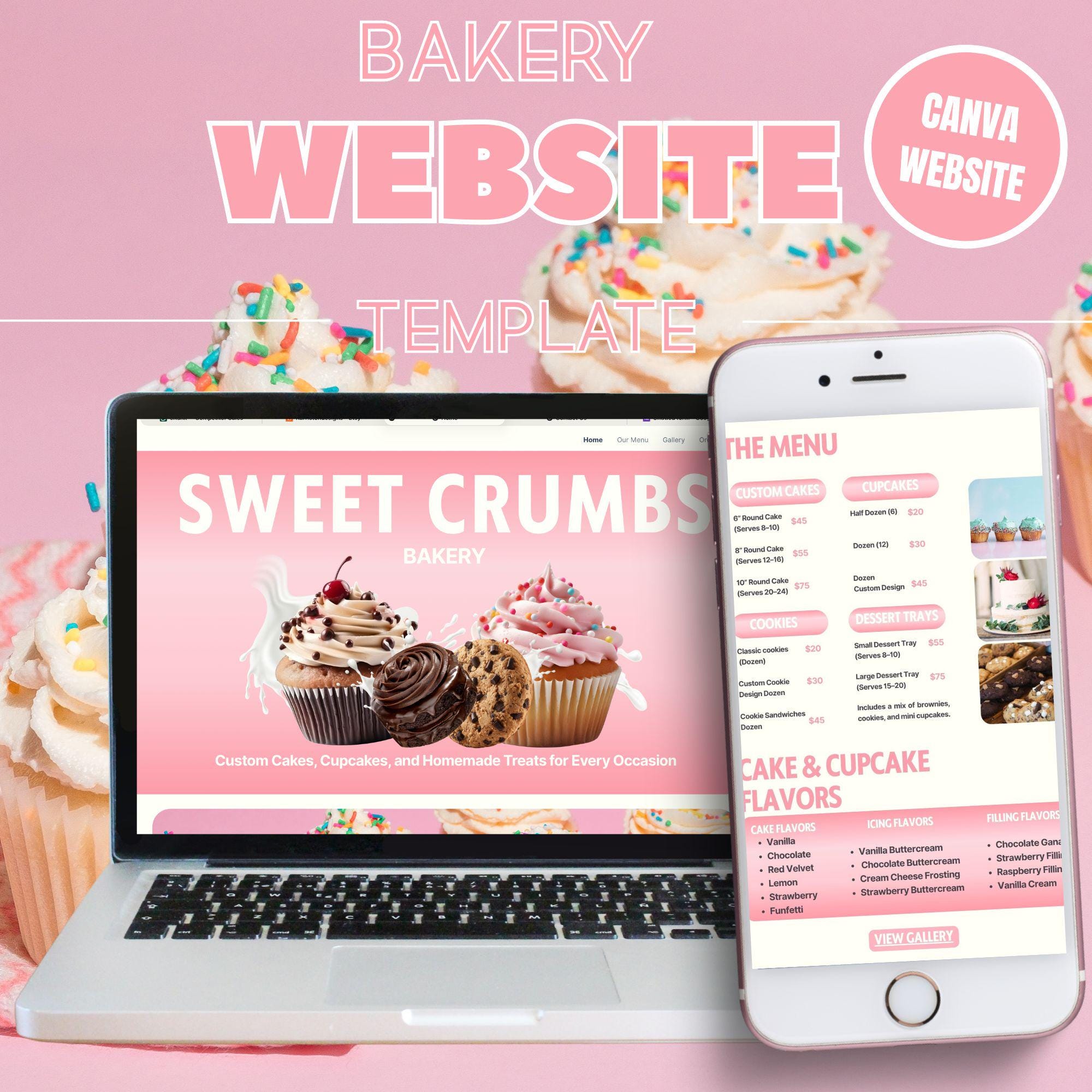 Bakery Website Template | Editable Baking Business Website | Bakery ...
