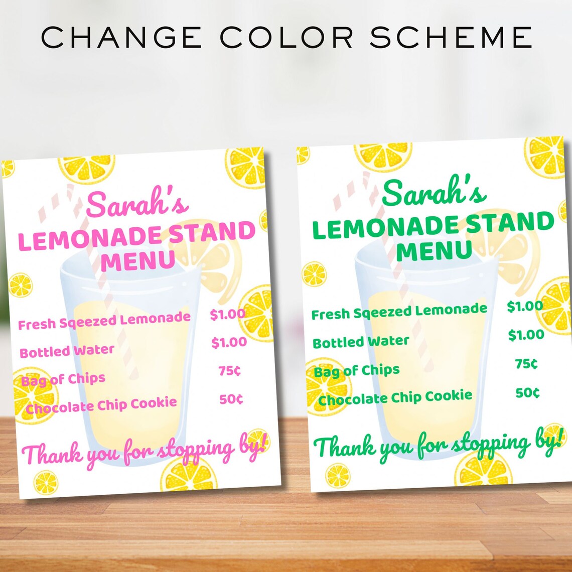 Lemonade, Stand Flyer, Lemonade, Stand Menu, Lemonade, Fundraiser ...