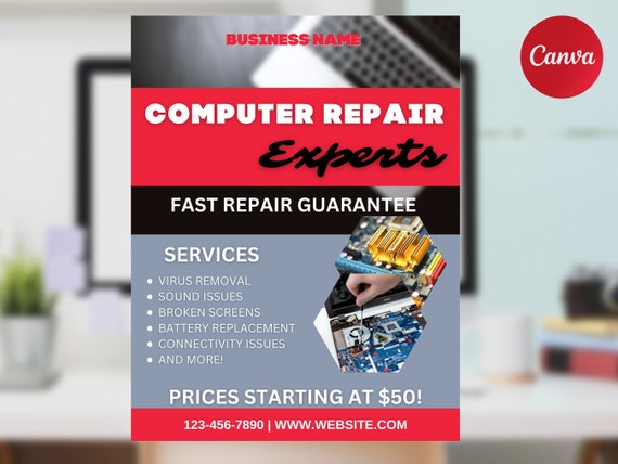 Computer Repair Flyer Design