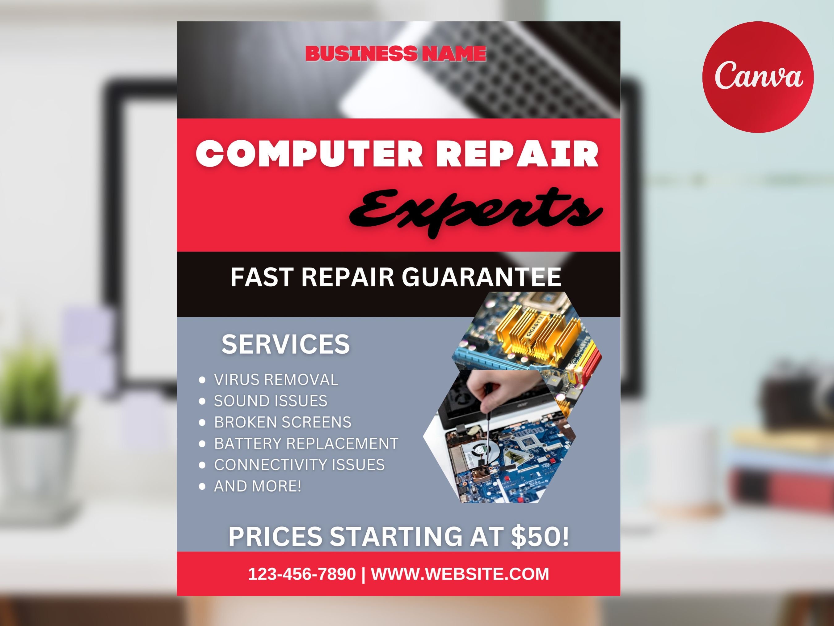 Computer Repair Flyer Psd