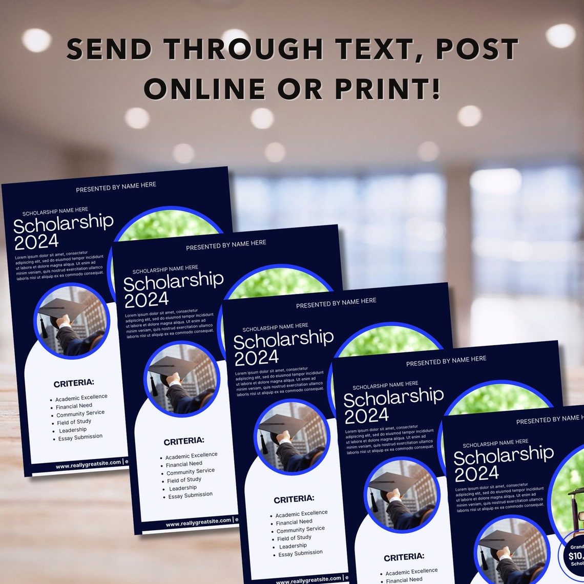 Scholarship Flyer Template, Scholarship Advertisement, College Flyer ...