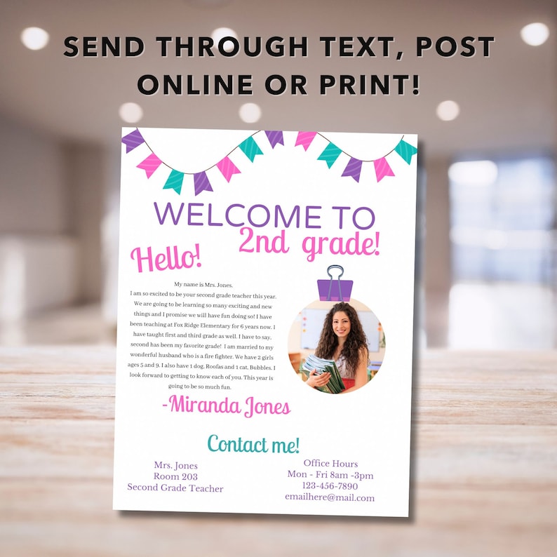 Teacher, Welcome Packet, Teacher Newsletter, Back to School Newsletter ...