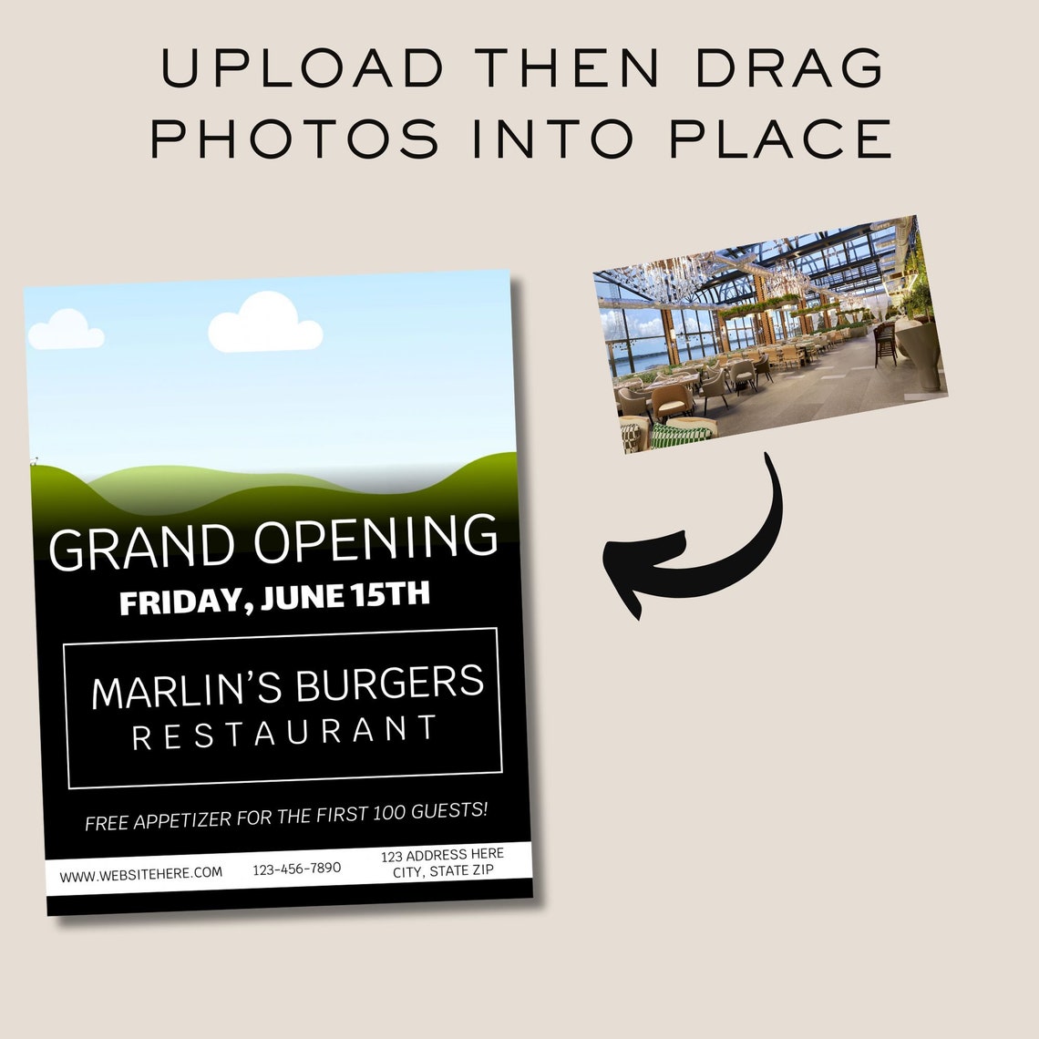 Editable Grand Opening Flyer, Opening Day Flyer, Restaurant Flyer ...