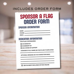 Sponsor a Flag Fundraiser, Fourth July Funsraiser Flyer , Flag Your ...