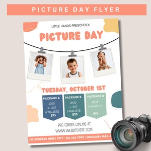 Editable Picture Day Flyer, School Pictures Flyer, School Photographer ...