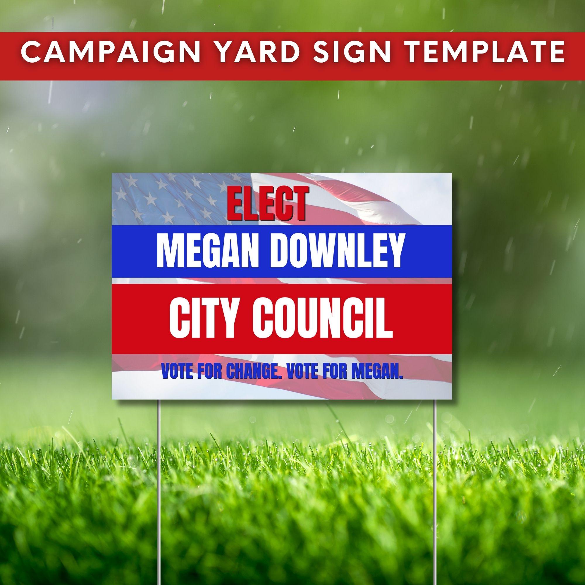 Campaign Yard Sign, Vote Sign, Yard Sign Template, Election Campaign ...