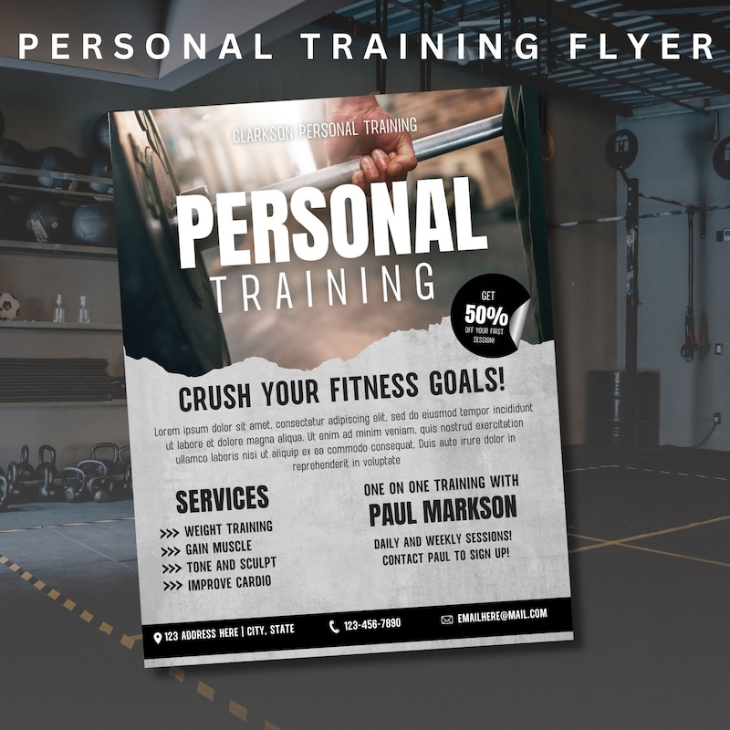 Gym Flyer - Etsy