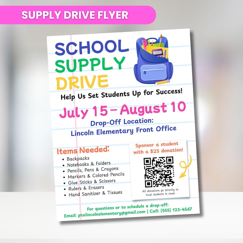 Donation Drive Flyer - Etsy