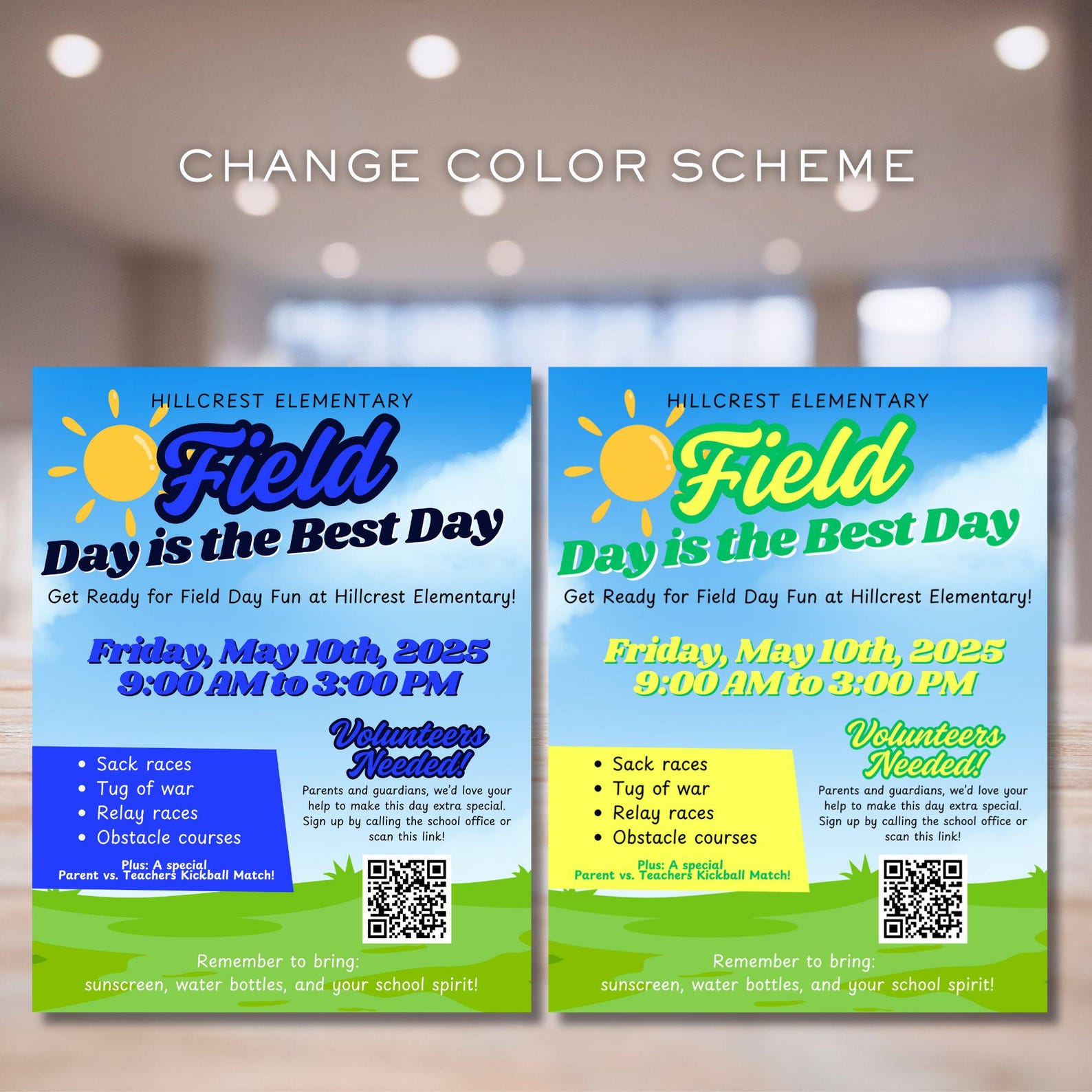 School Field Day Flyer, Editable Field Day Flyer, Fun Day Flyer, School ...