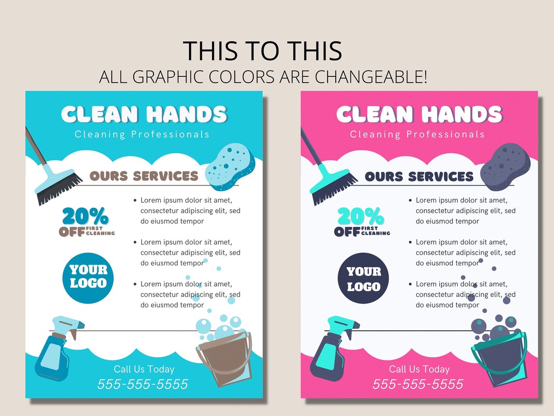 Editable Cleaning Service Flyer, Housekeeping Service Flyer, Maid ...