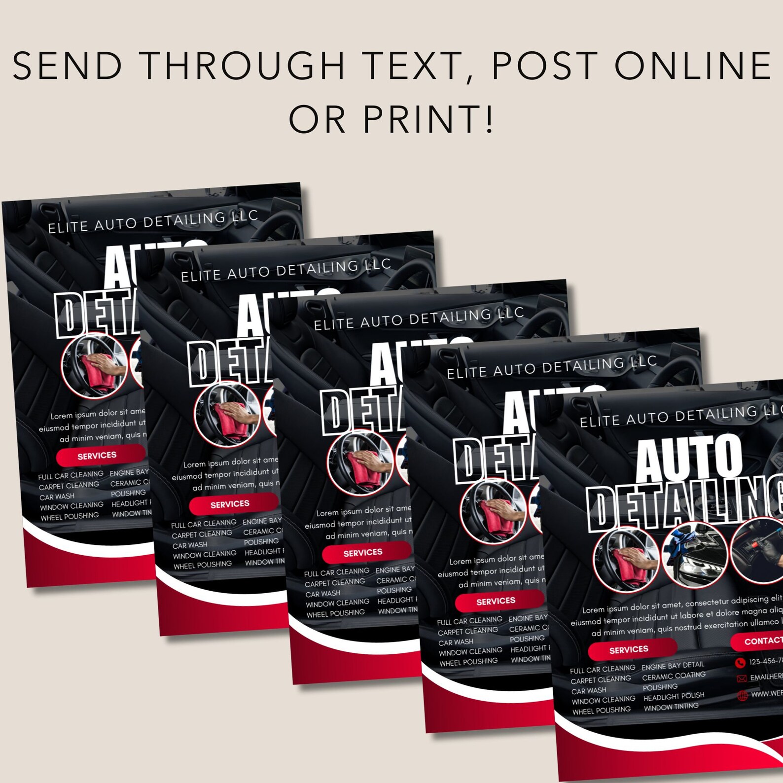 Auto Detailing Flyer, Auto Detail, Car Detail Flyer, Cash Wash Flyer ...
