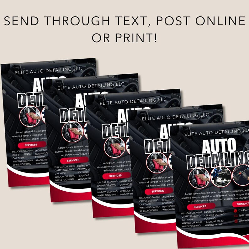 Auto Detailing Flyer, Auto Detail, Car Detail Flyer, Cash Wash Flyer ...