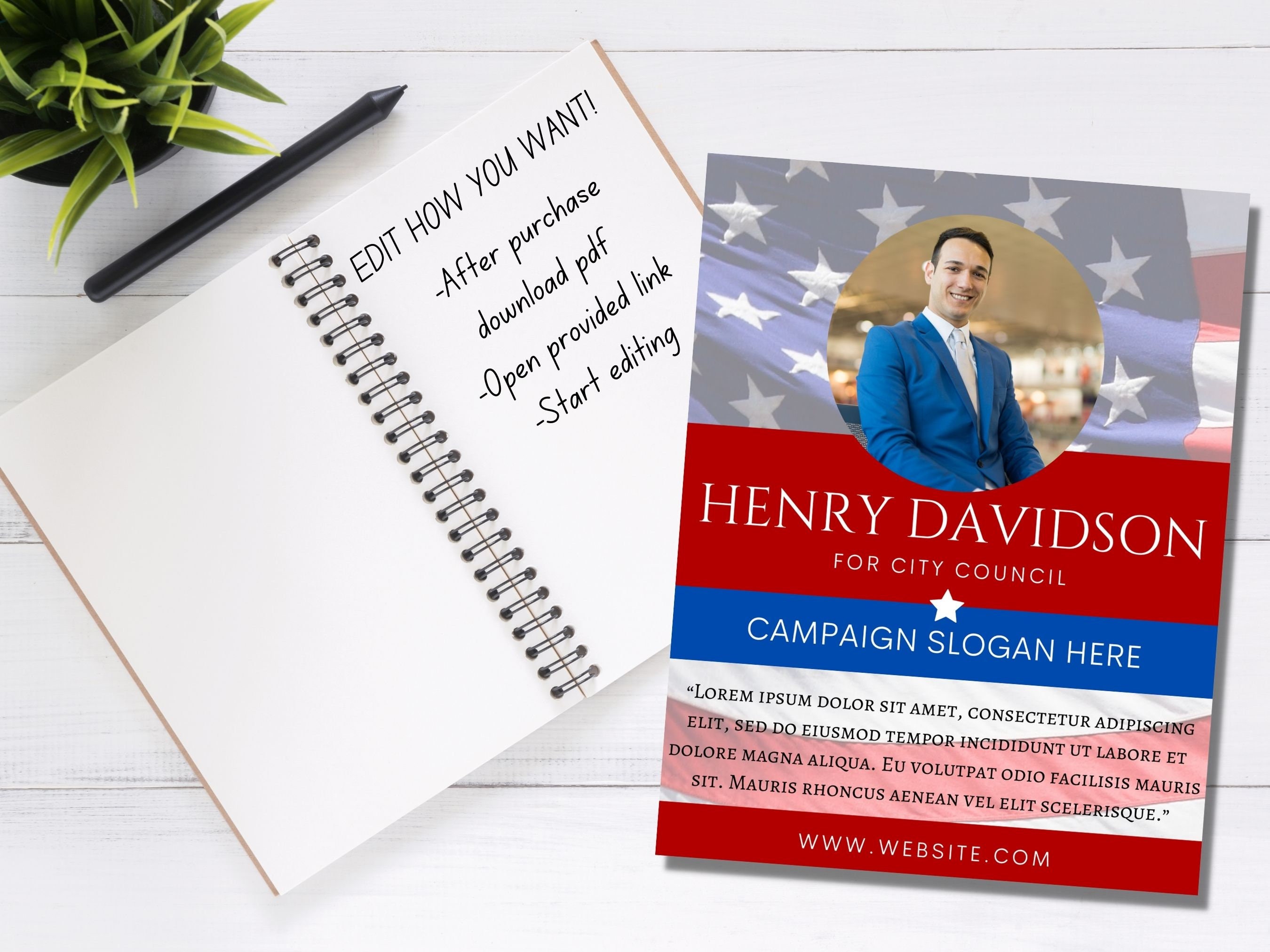 Editable Campaign Flyer, Flyer Template, Vote Flyer, Vote Advertisement ...