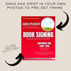 Book Signing Flyer, Bookstore Flyer, Author Meet and Greet Flyer ...