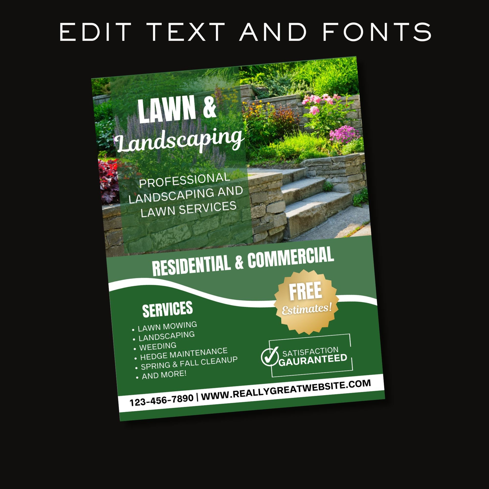 Landscaping Flyer, Lawn Care Flyer, Lawn Flyer Template, Landscaping ...