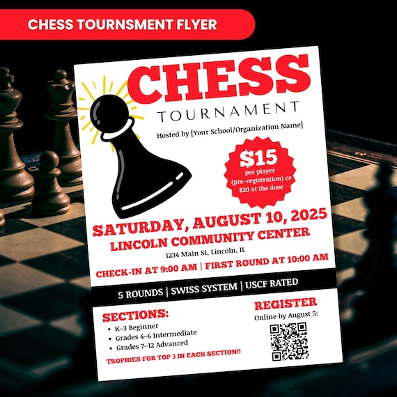 Chess Club Poster Template