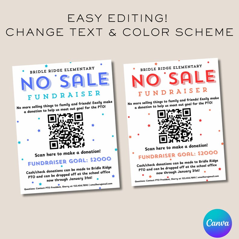 No Sell Fundraiser Flyer, No Selling, Raise Money Flyer, Fundraiser ...