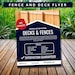 Editable Deck and Fencing Flyer, Fence Business Flyer, Deck Build Flyer ...