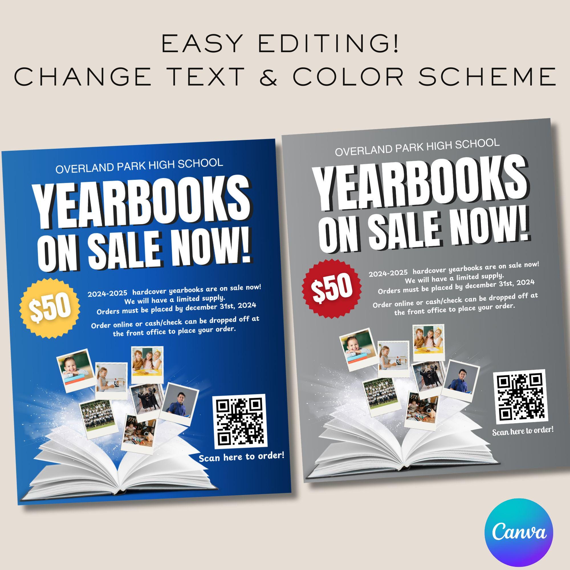 Yearbook Sale Flyer, Yearbook Order Form, Yearbook Books on Sale Flyer ...