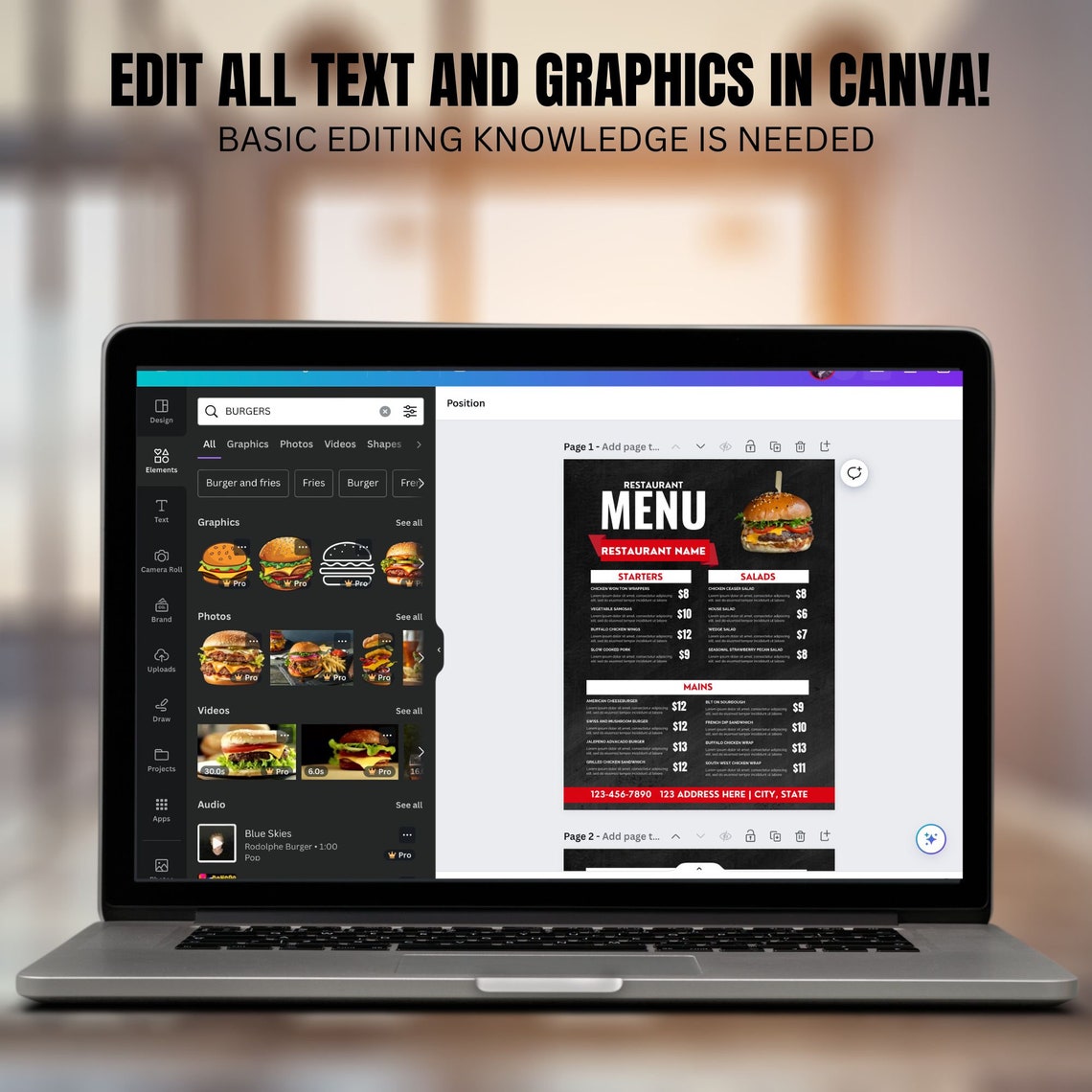 Restaurant Menu Template, Menu Template, Business Menu, Food Menu ...