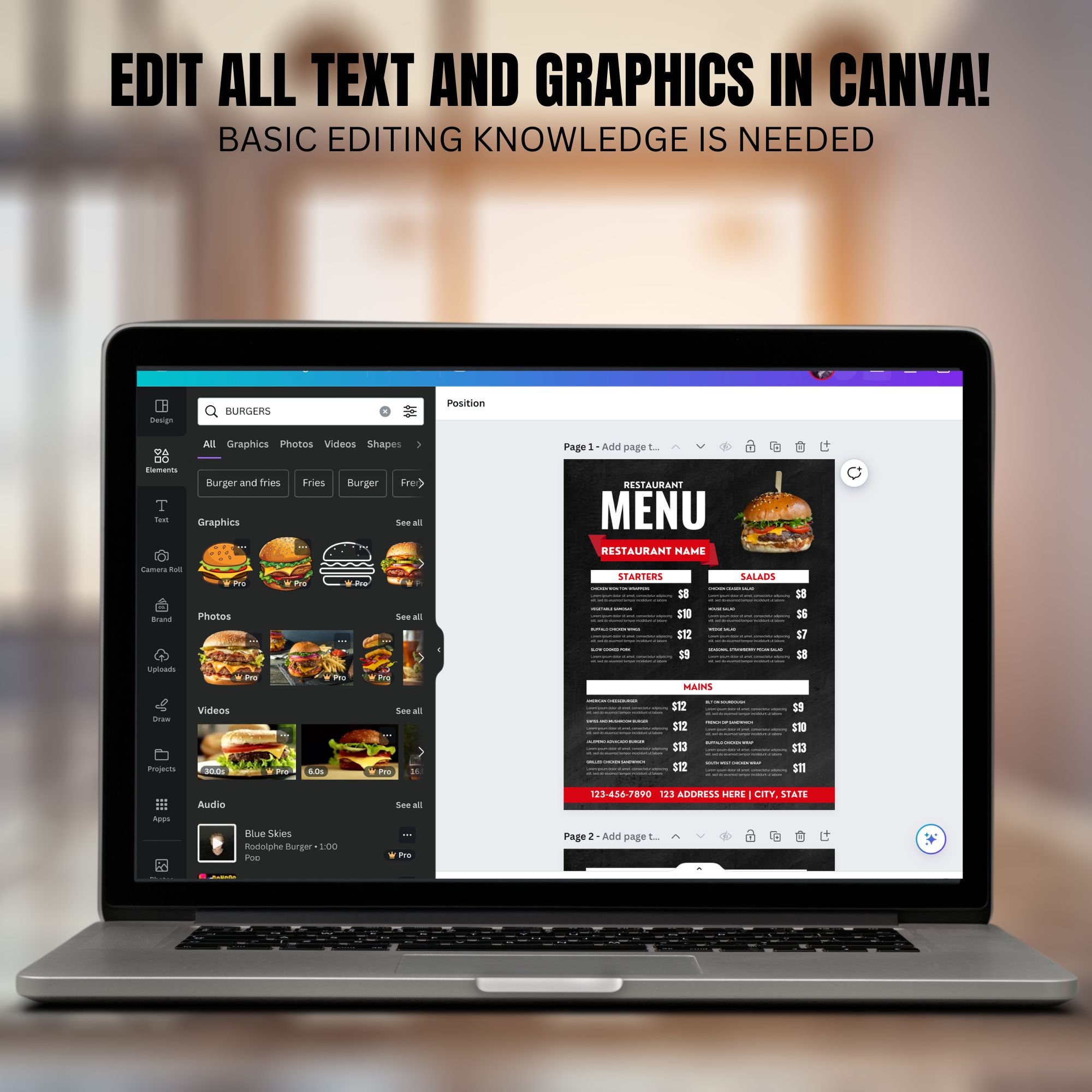 Restaurant Menu Template, Menu Template, Business Menu, Food Menu ...