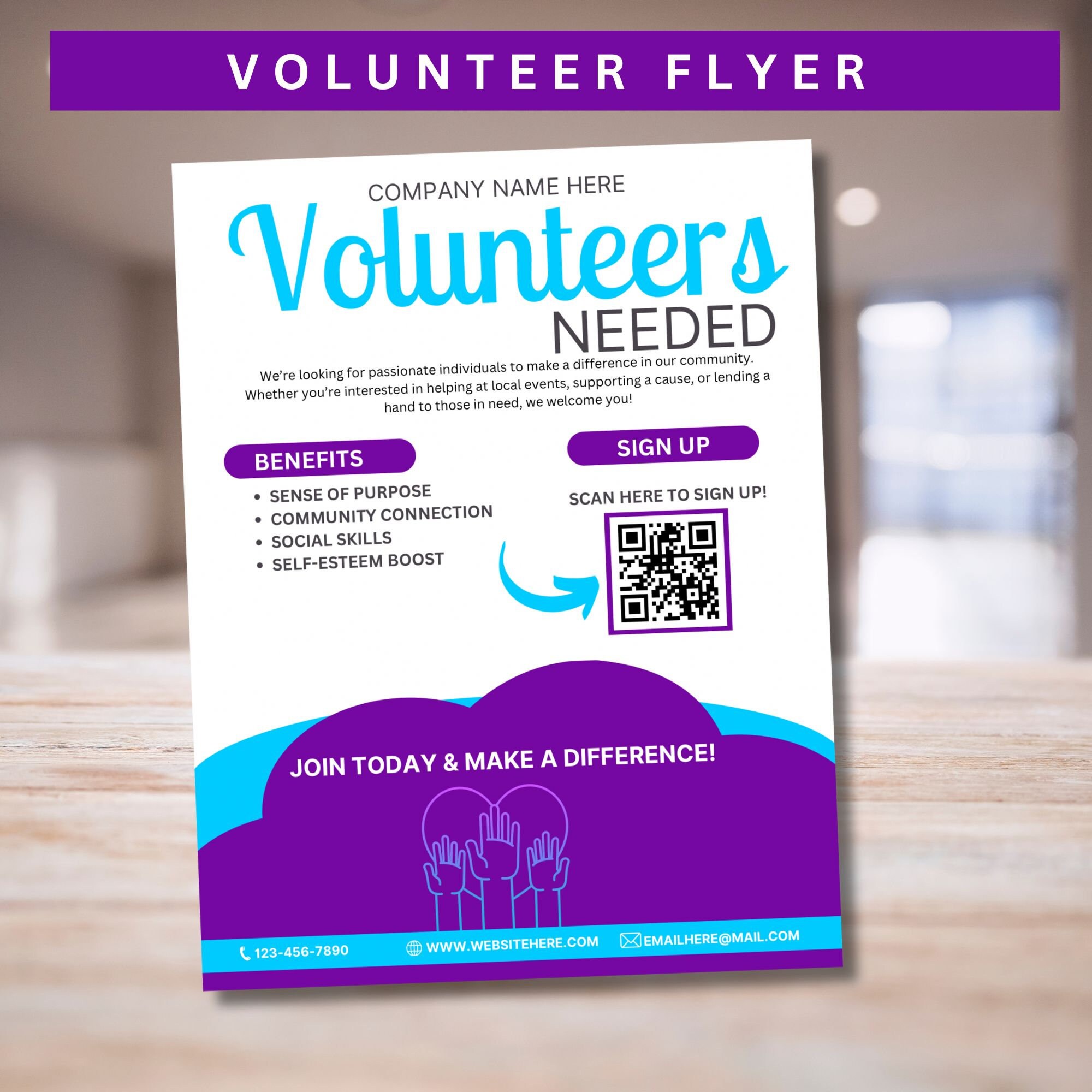 Volunteers Needed Flyer, Volunteer Flyer, Editable Flyer, Sign up Flyer ...