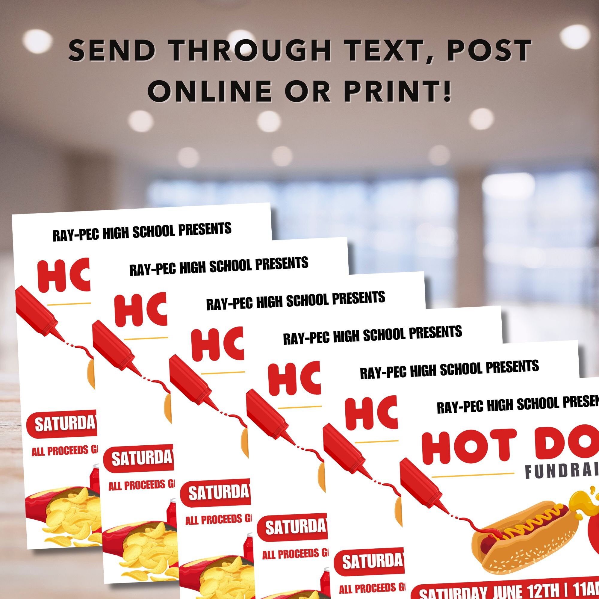 Hot Dog Fundraiser Flyer, Hot Dog Sale, Hot Dog Flyer, Fundraiser Flyer ...
