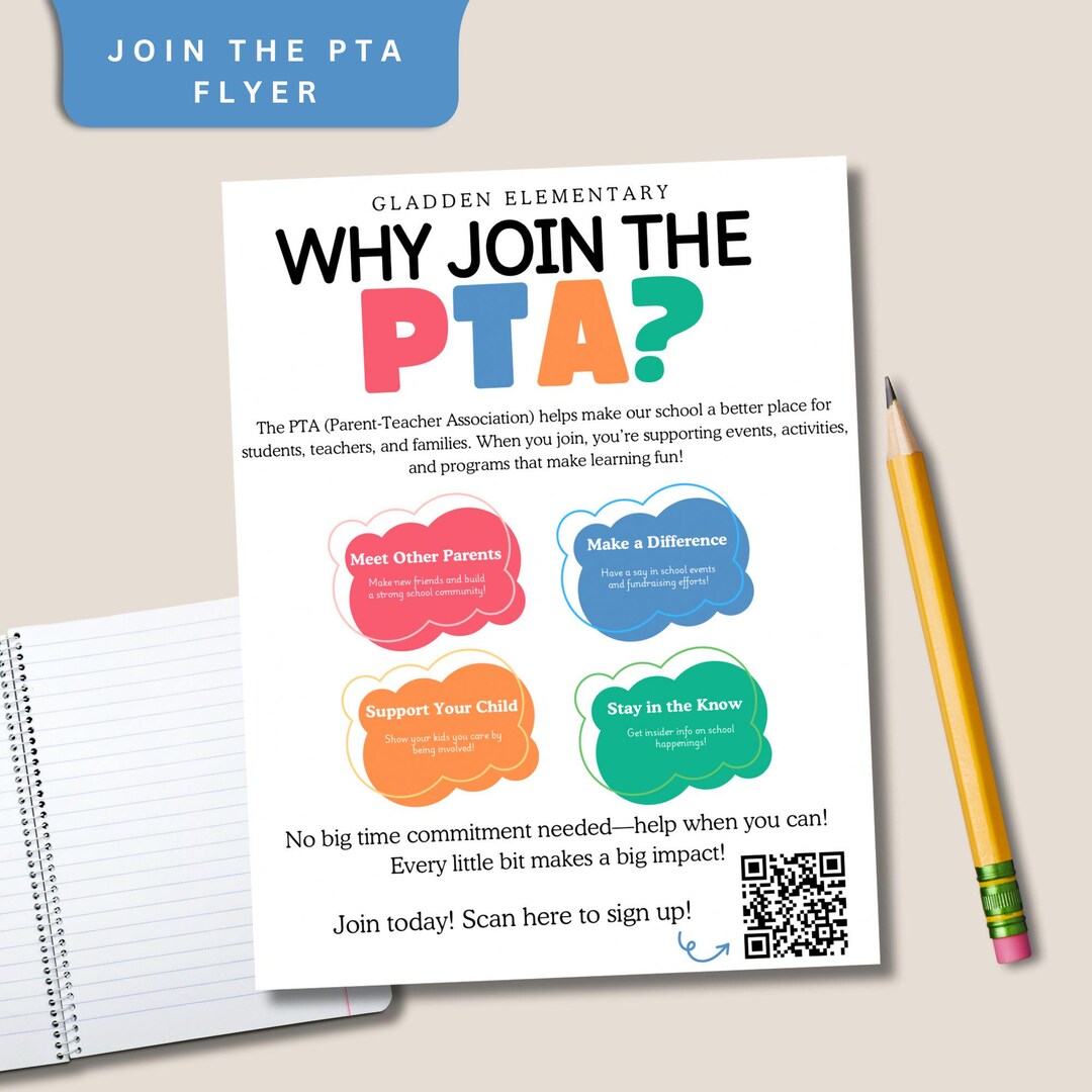 Join the PTA School Flyer, PTO Sign up Sheet, PTA Flyer, Pta Sign up ...